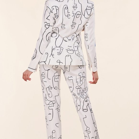 L'ATISTE | Pants & Jumpsuits | Face Print Pant Suit | Poshmark